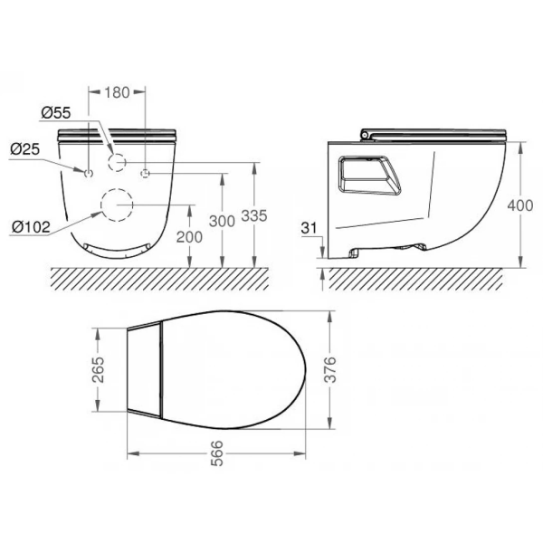 Bồn cầu treo tường Eurosmart Grohe 39126001